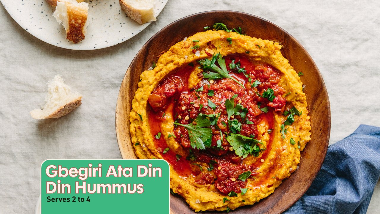 Gbegiri Ata Din Din Red Pepper Hummus | Egunsifoods